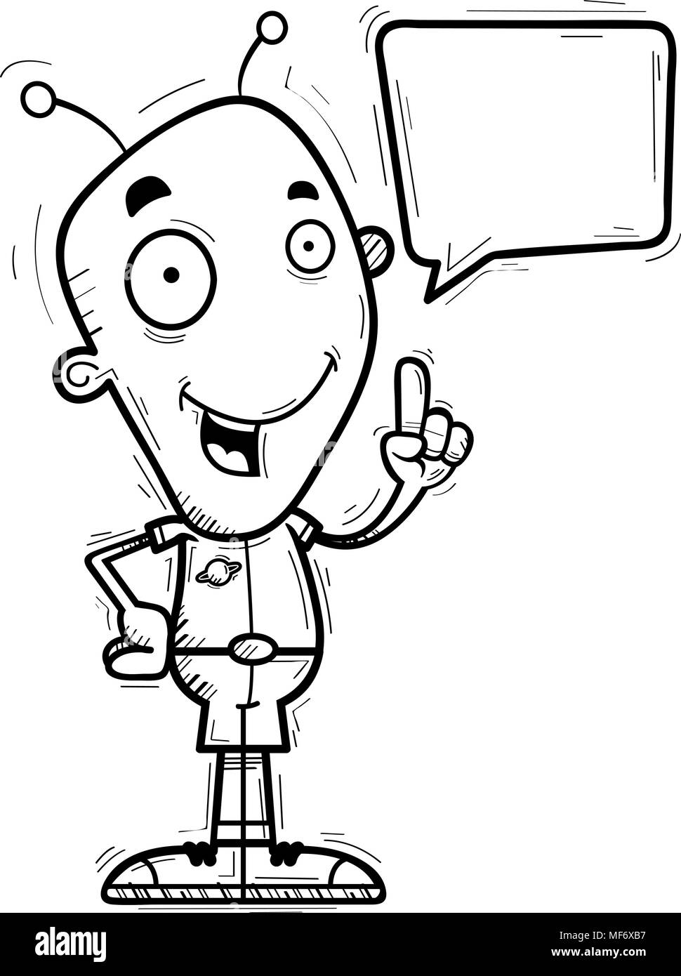 A cartoon illustration of an alien man talking Stock Vector Image & Art ...