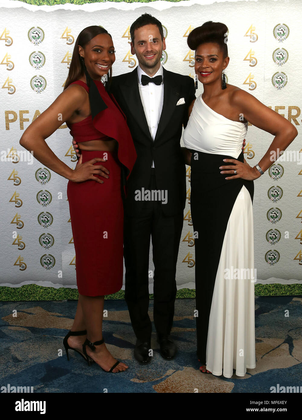 Michelle Regis (left), PFA chairman Ben Purkiss (centre) and Julia ...
