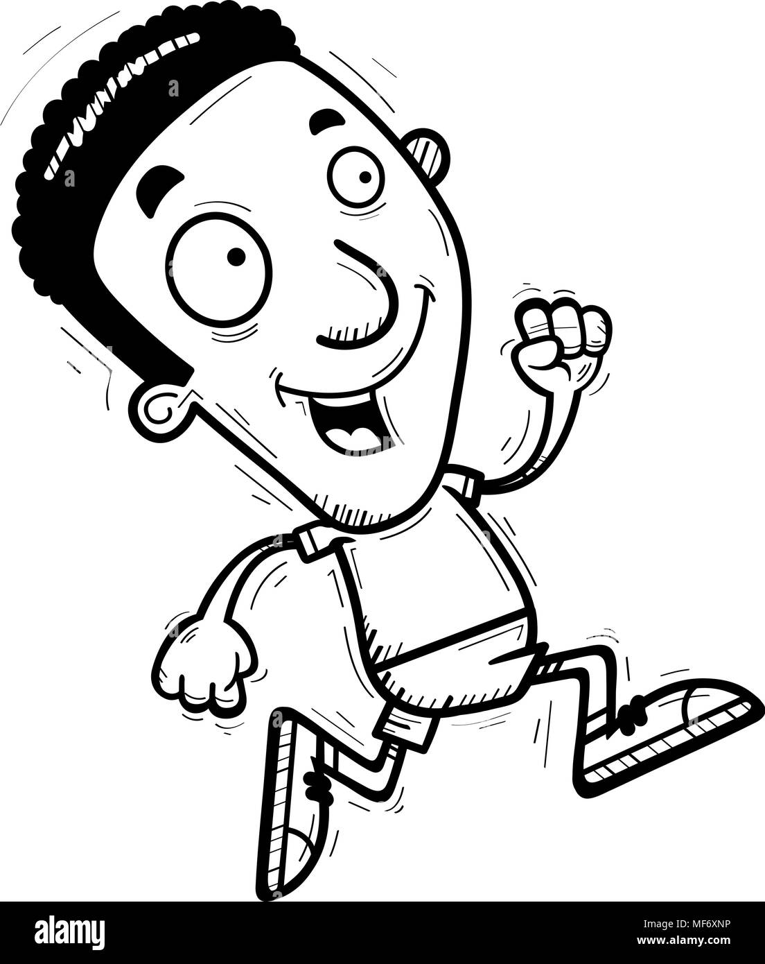 A cartoon illustration of a black man running Stock Vector Image & Art ...