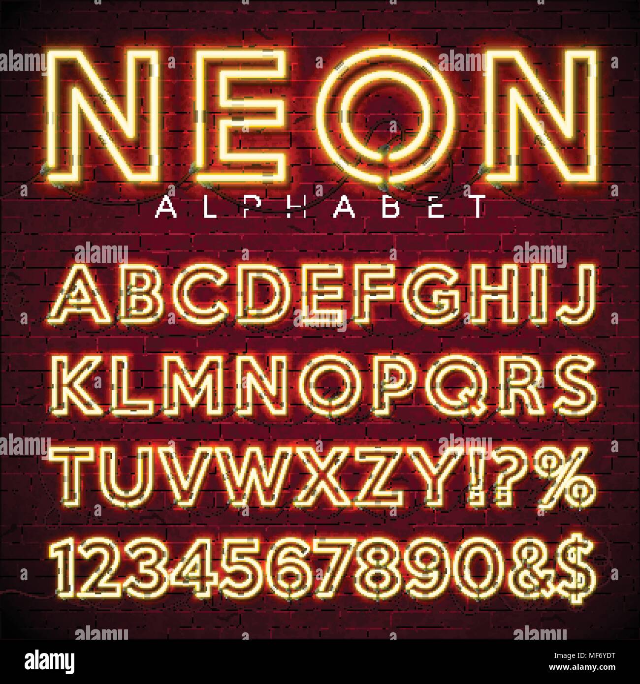 Neon alphabet hi-res stock photography and images - Alamy