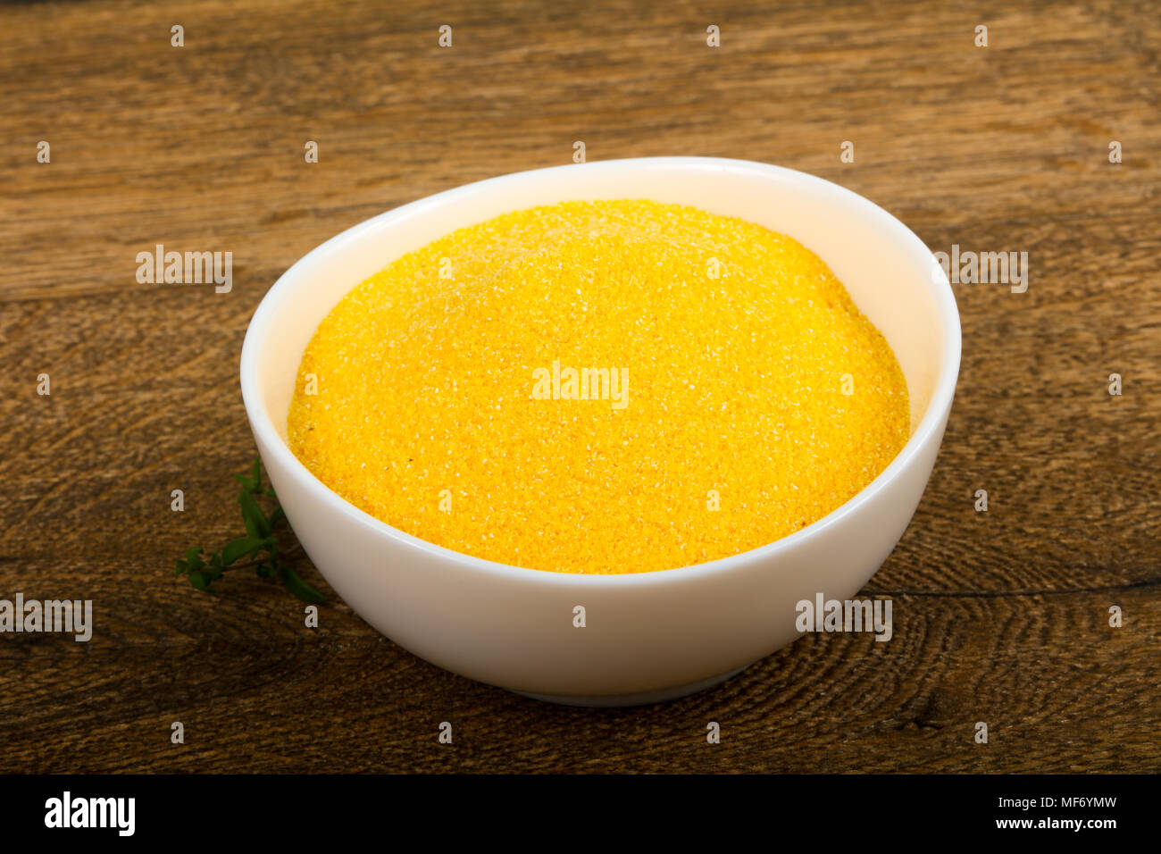 Raw polenta ready for cooking Stock Photo - Alamy