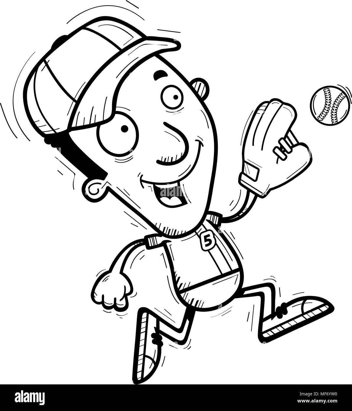 Baseball Player Running Drawing
