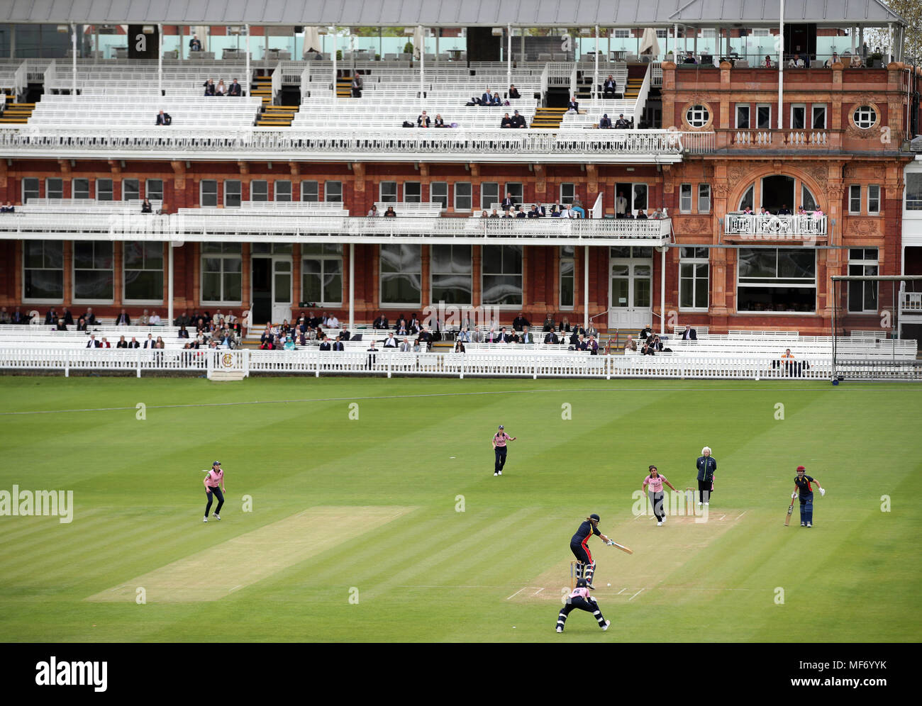 A general action from the match between MCC Women and Middlesex Women ...