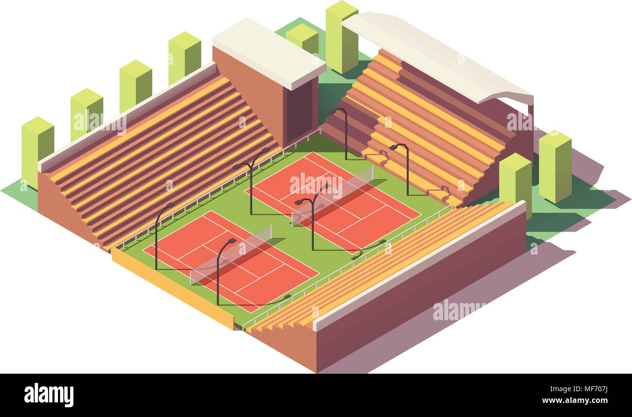 Vector low poly tennis stadium Stock Vector Image & Art - Alamy