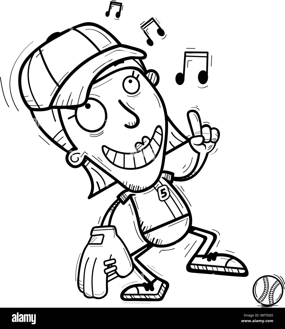 Cartoon music player Black and White Stock Photos & Images - Alamy