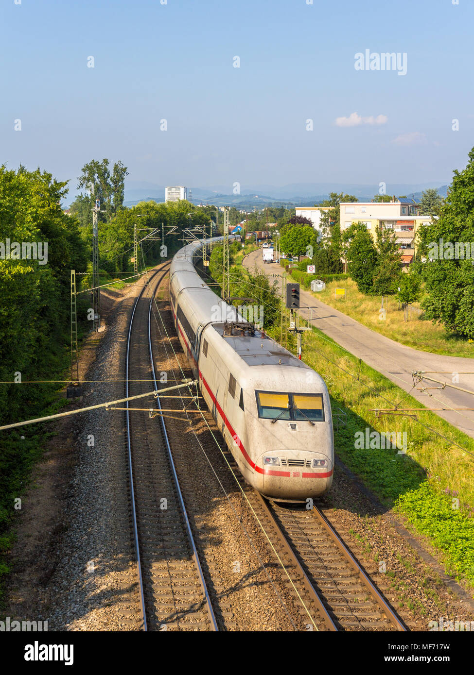 OFFENBURG, GERMANY - JULY 10: Intercity Express train of Deutsch Stock ...