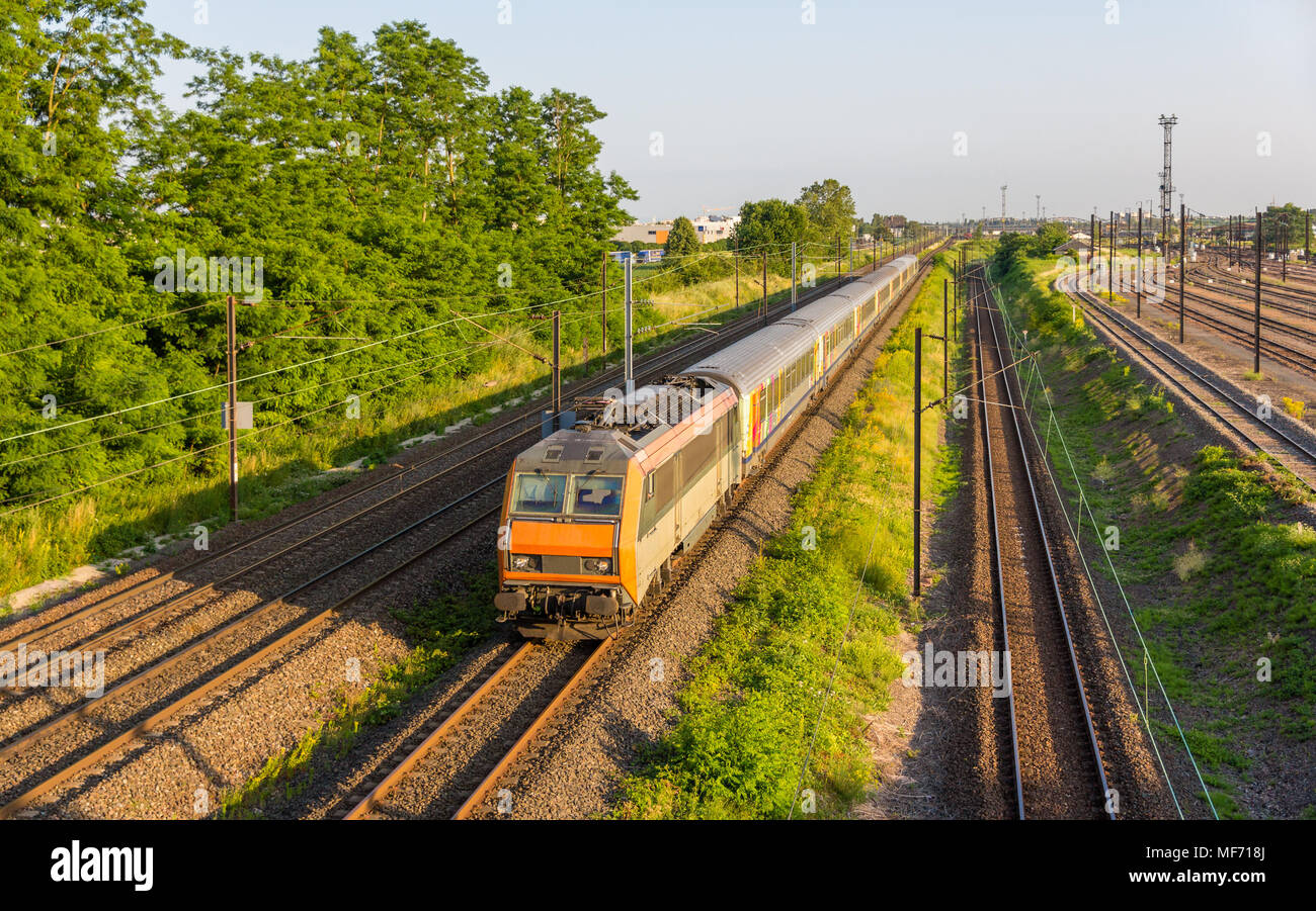 Regional express train in Strasbourg, France Stock Photo - Alamy