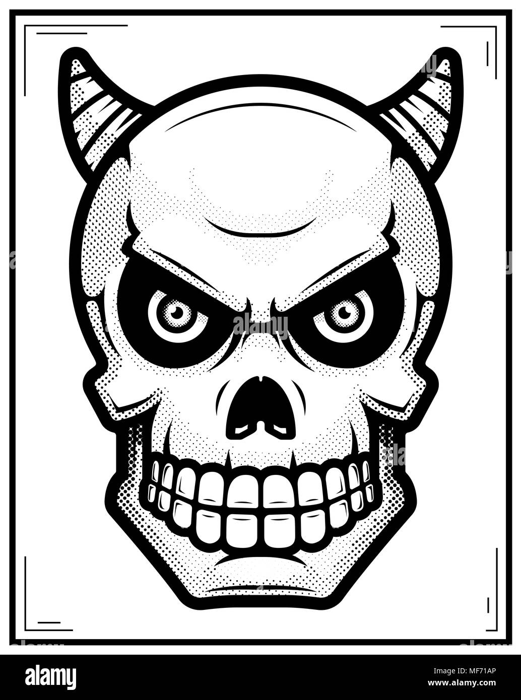Demon skull clipart hi-res stock photography and images - Alamy
