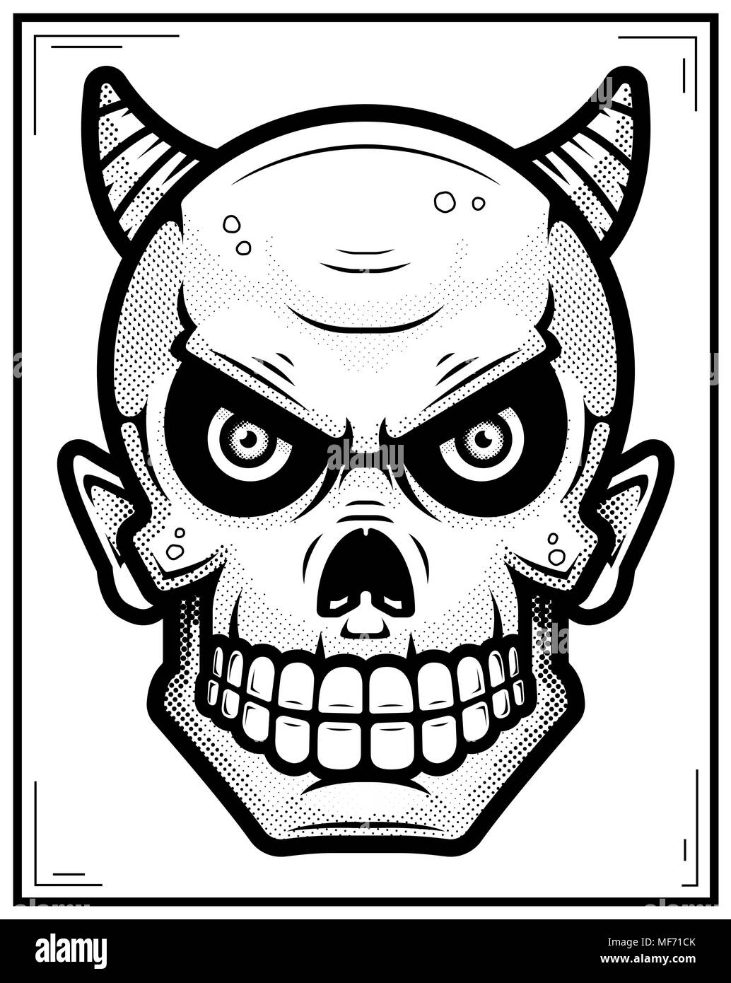 An illustration of a devil on a poster Stock Vector Image & Art - Alamy