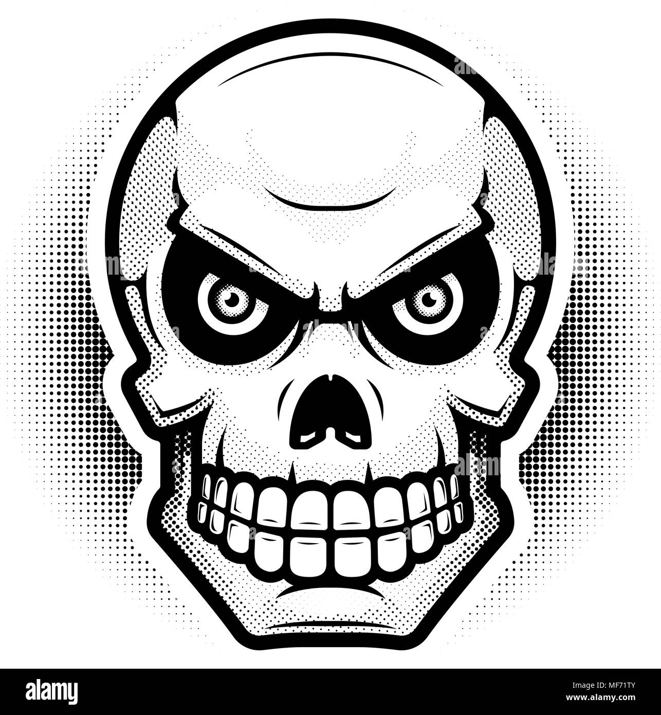 An illustration of a skull looking evil Stock Vector Image & Art - Alamy