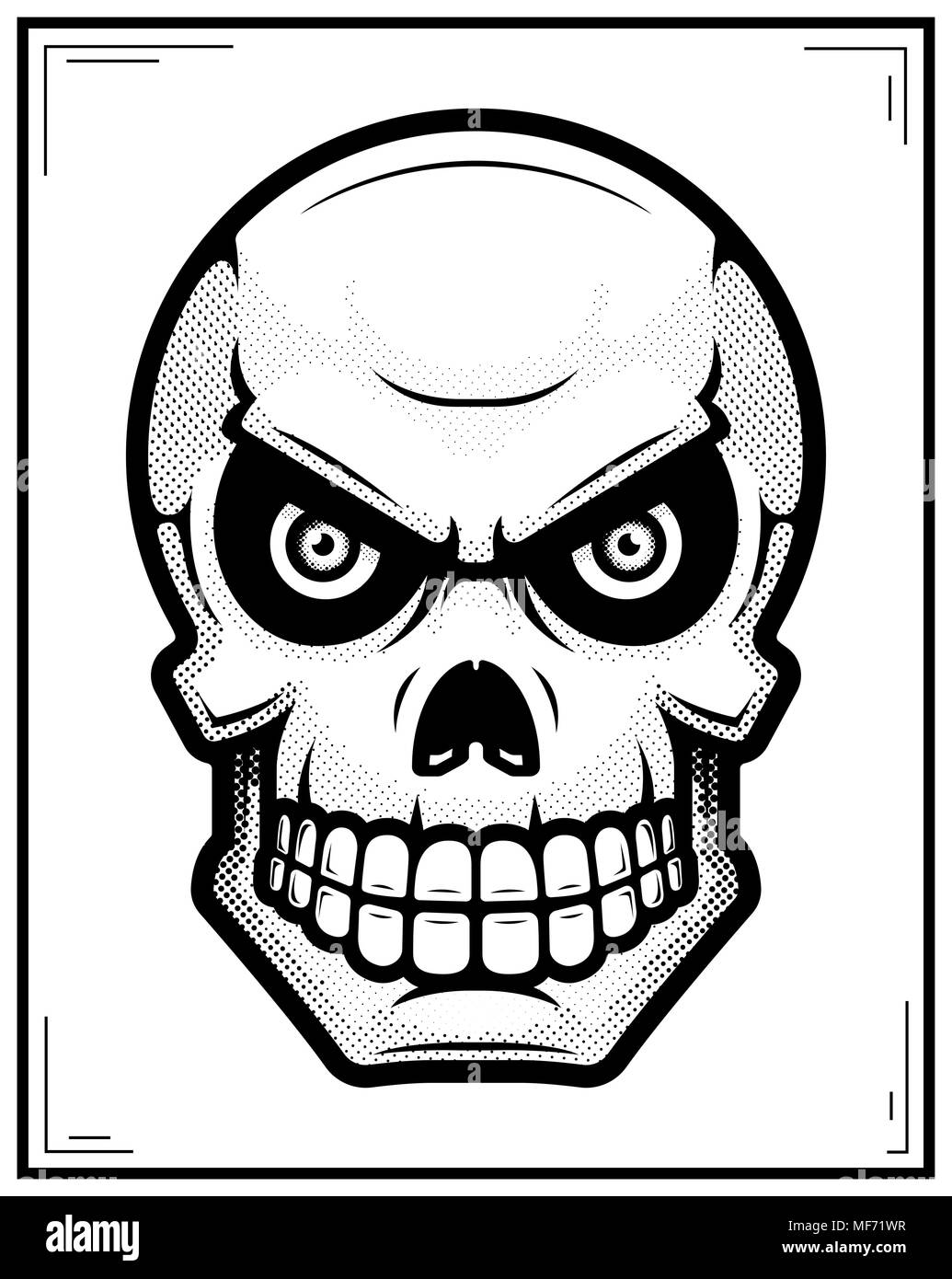 An illustration of a skull on a poster Stock Vector Image & Art - Alamy