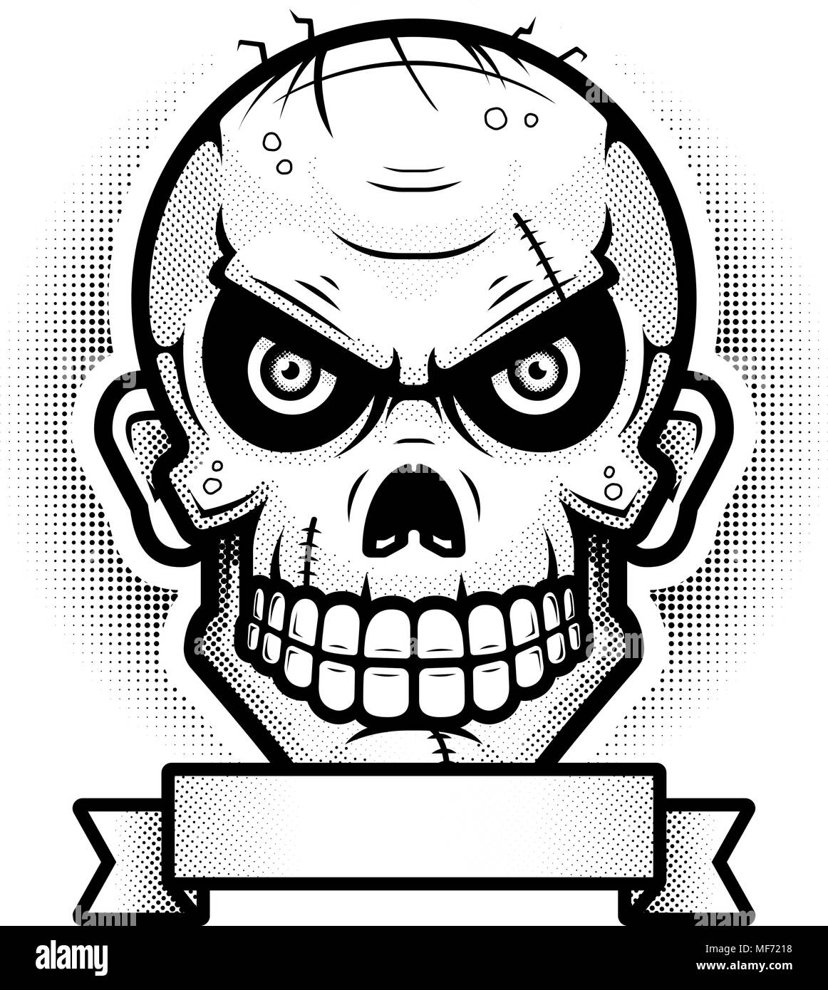 An illustration of a zombie with banner Stock Vector Image & Art - Alamy