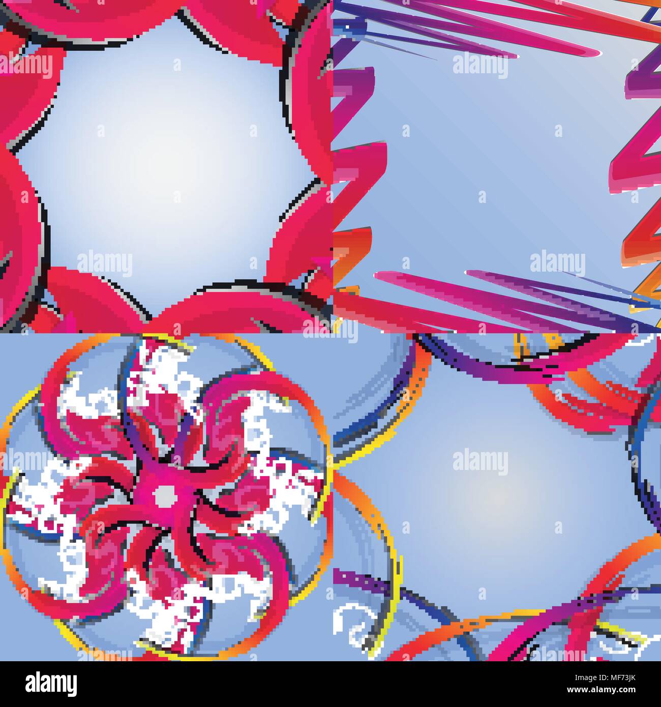 Set of Abstract modern wave colorful background. Vector illustration ...