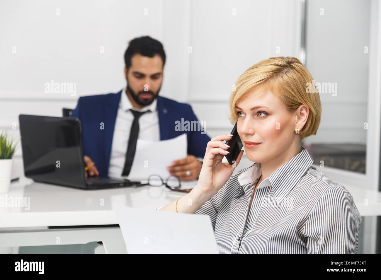 Work in Office Stock Photo - Alamy