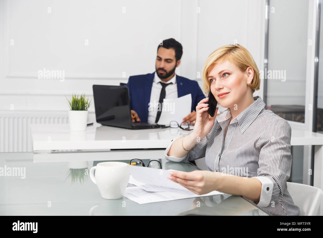 Work in Office Stock Photo - Alamy