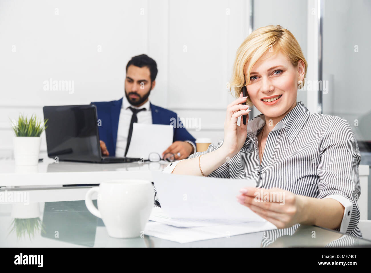 Work in Office Stock Photo - Alamy