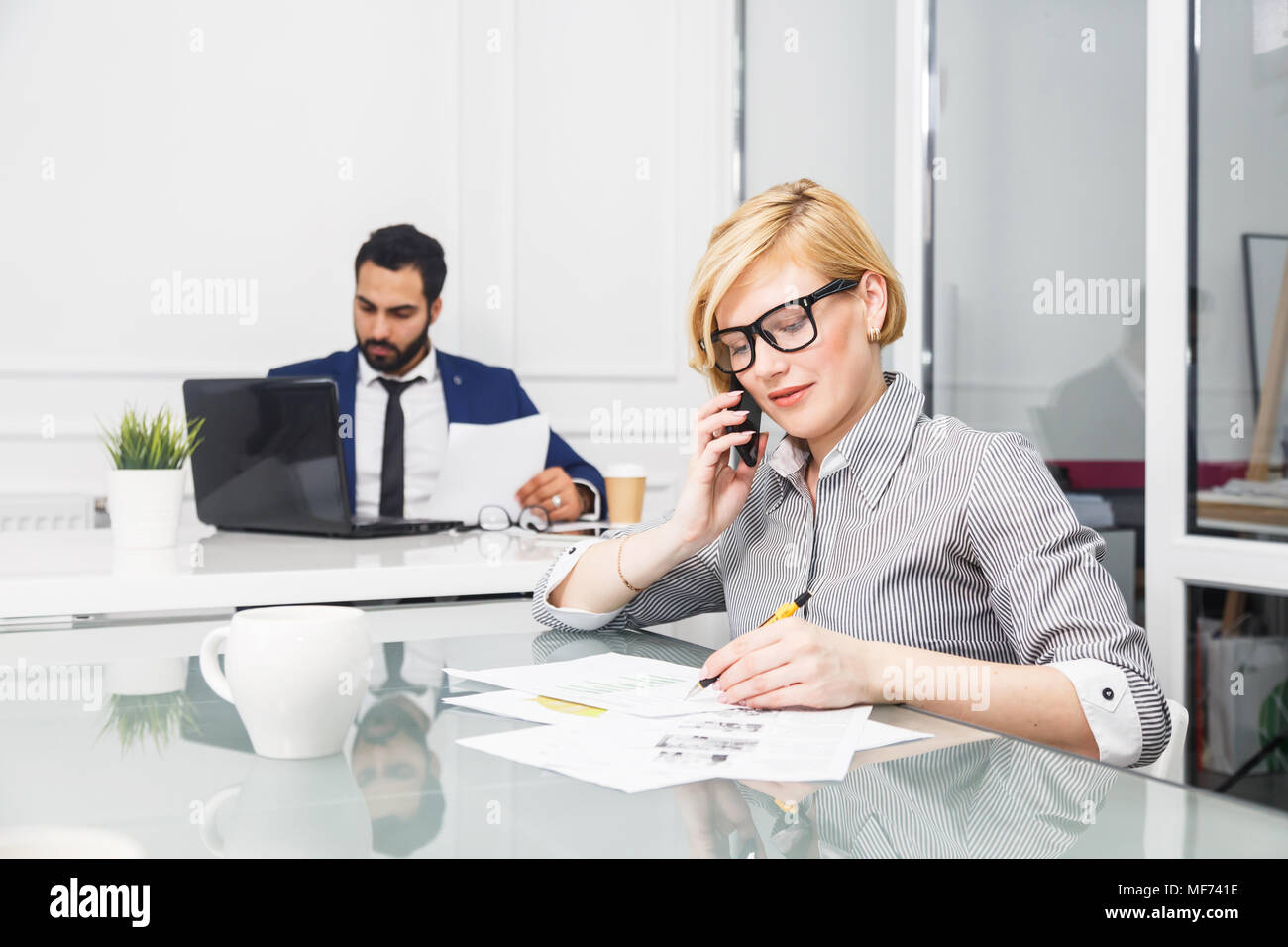 Work in Office Stock Photo - Alamy