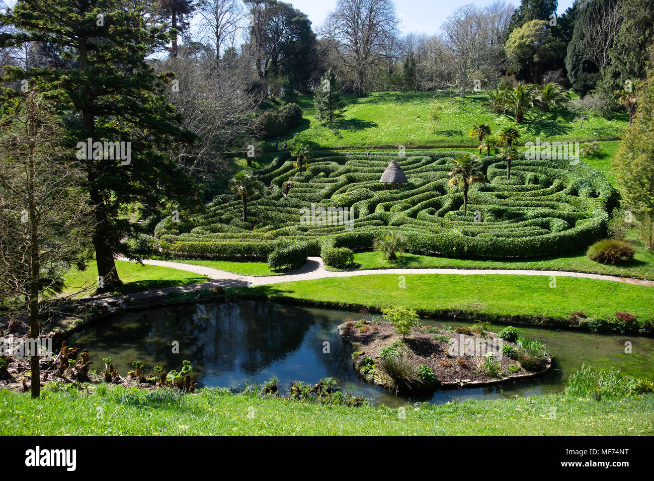 Maze glendurgan cornwall hi-res stock photography and images - Alamy