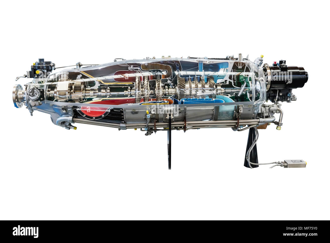 Turbine Engine Profile on white background. Aviation Technologies ...