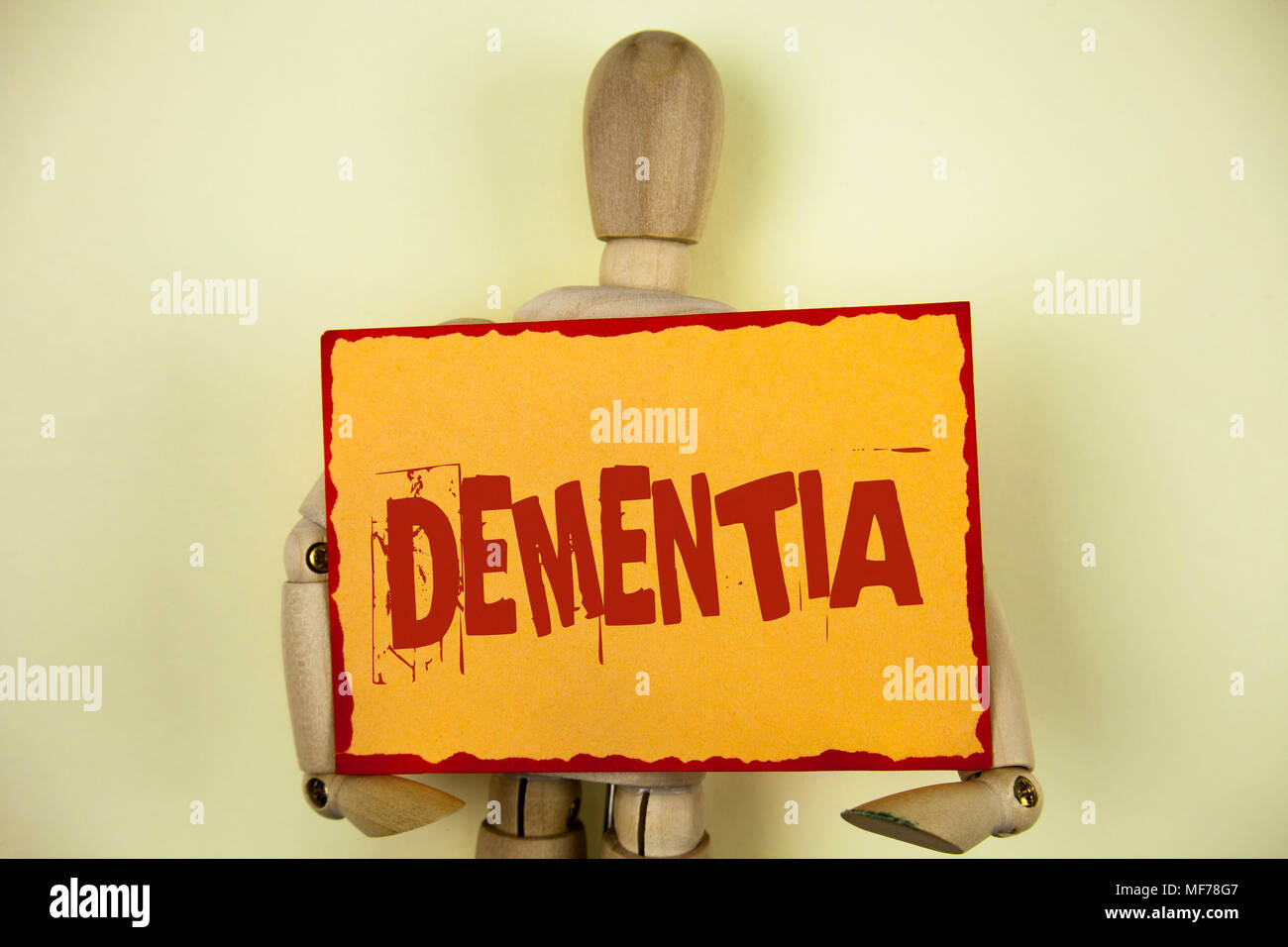 Conceptual hand writing showing Dementia. Business photo text Long term ...