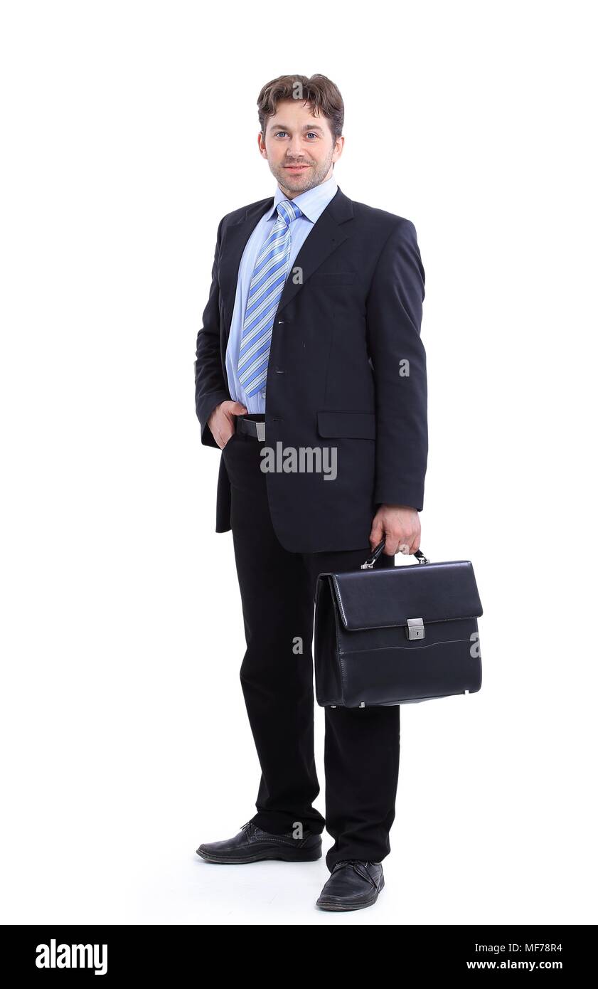 in full growth. portrait of a successful businessman Stock Photo - Alamy