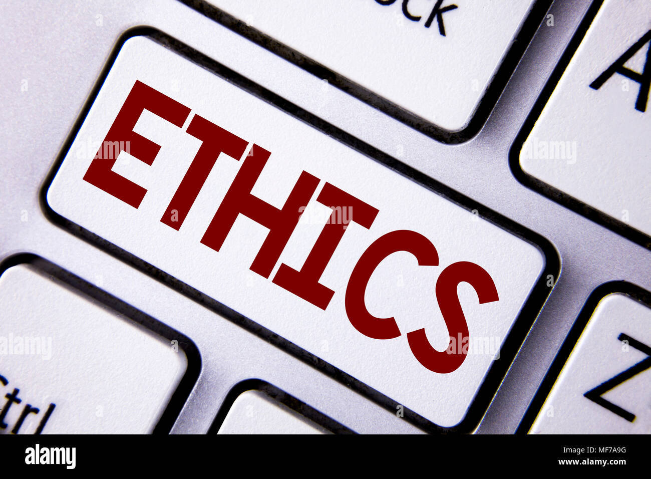 Word writing text Ethics. Business concept for Maintaining equality ...