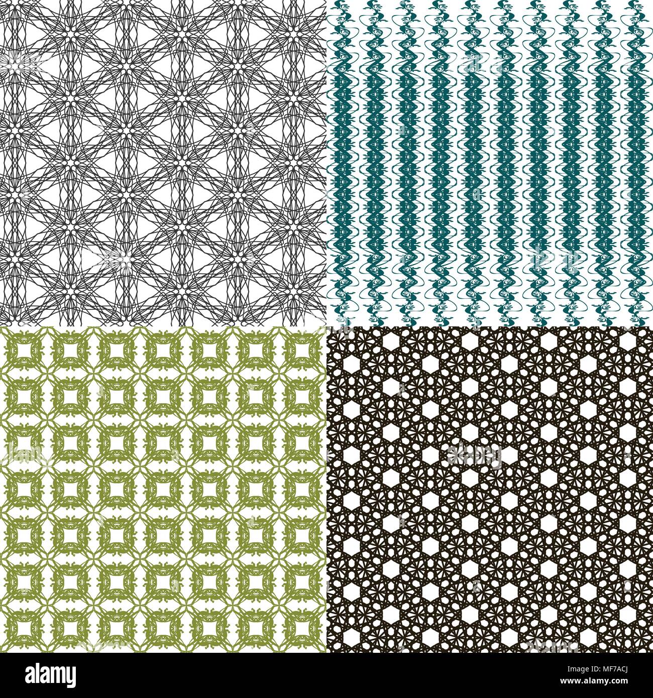 Set of abstract vintage geometric wallpaper pattern background. Vector ...