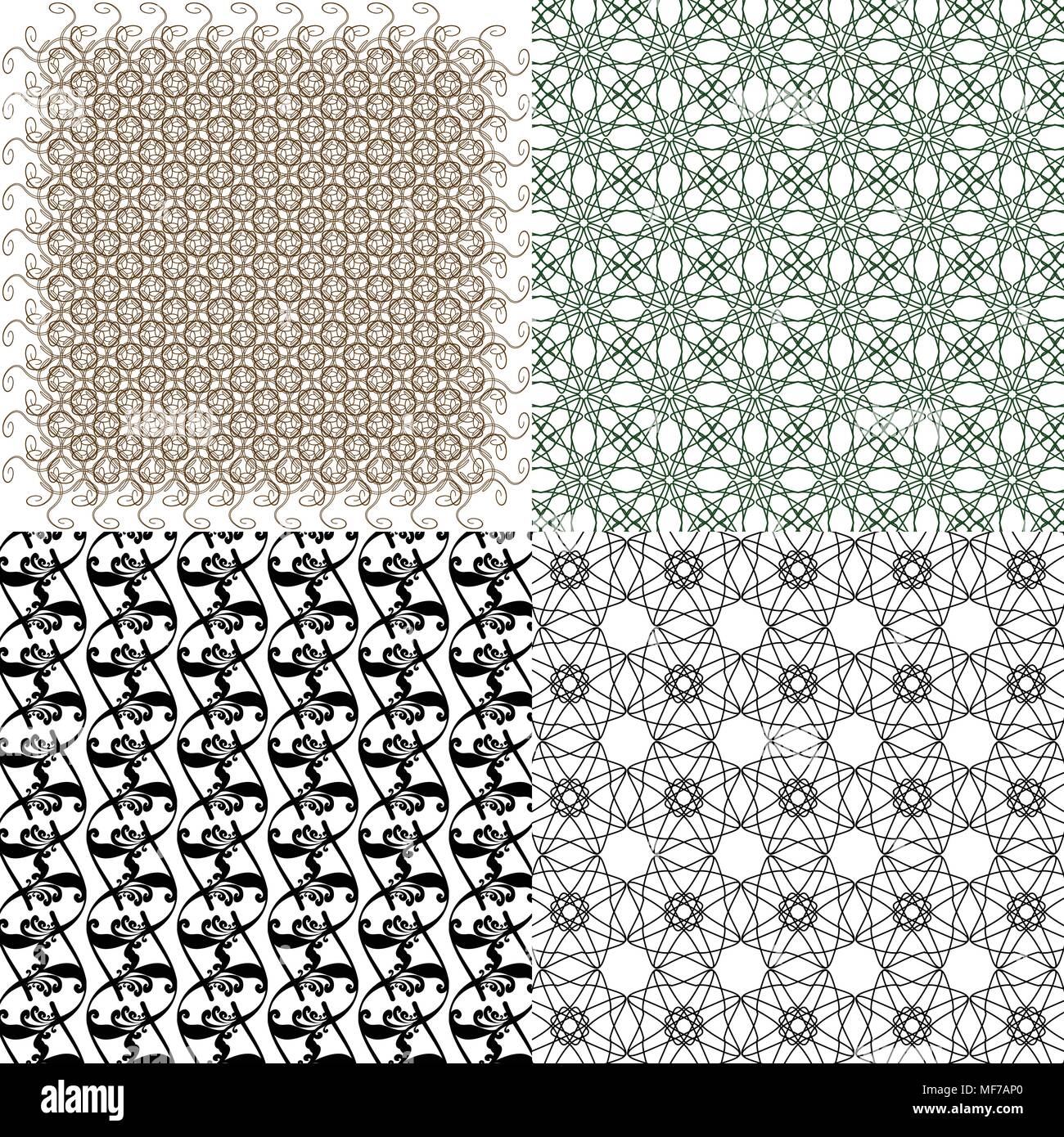Set of abstract vintage geometric wallpaper pattern background. Vector ...