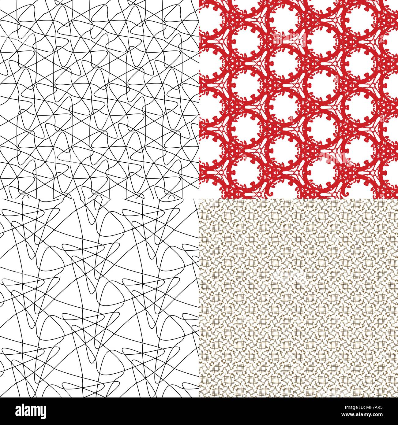 Set of abstract vintage geometric wallpaper pattern background. Vector ...