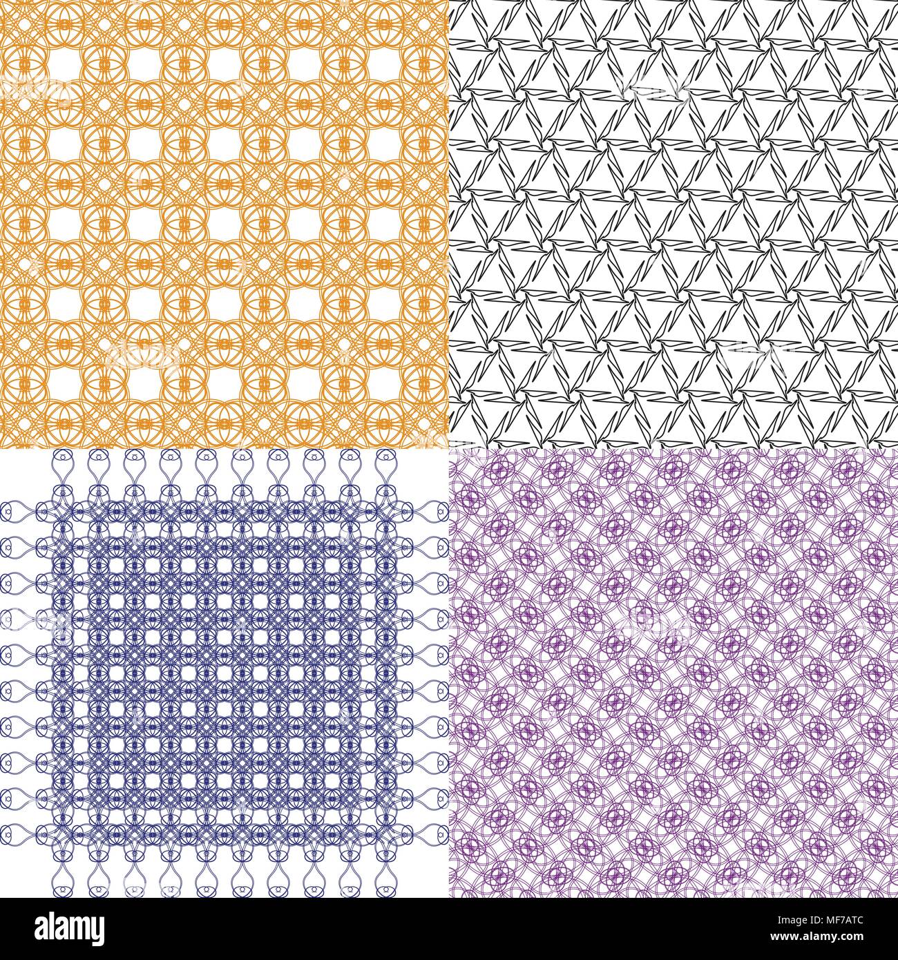 Set of abstract vintage geometric wallpaper pattern background. Vector ...
