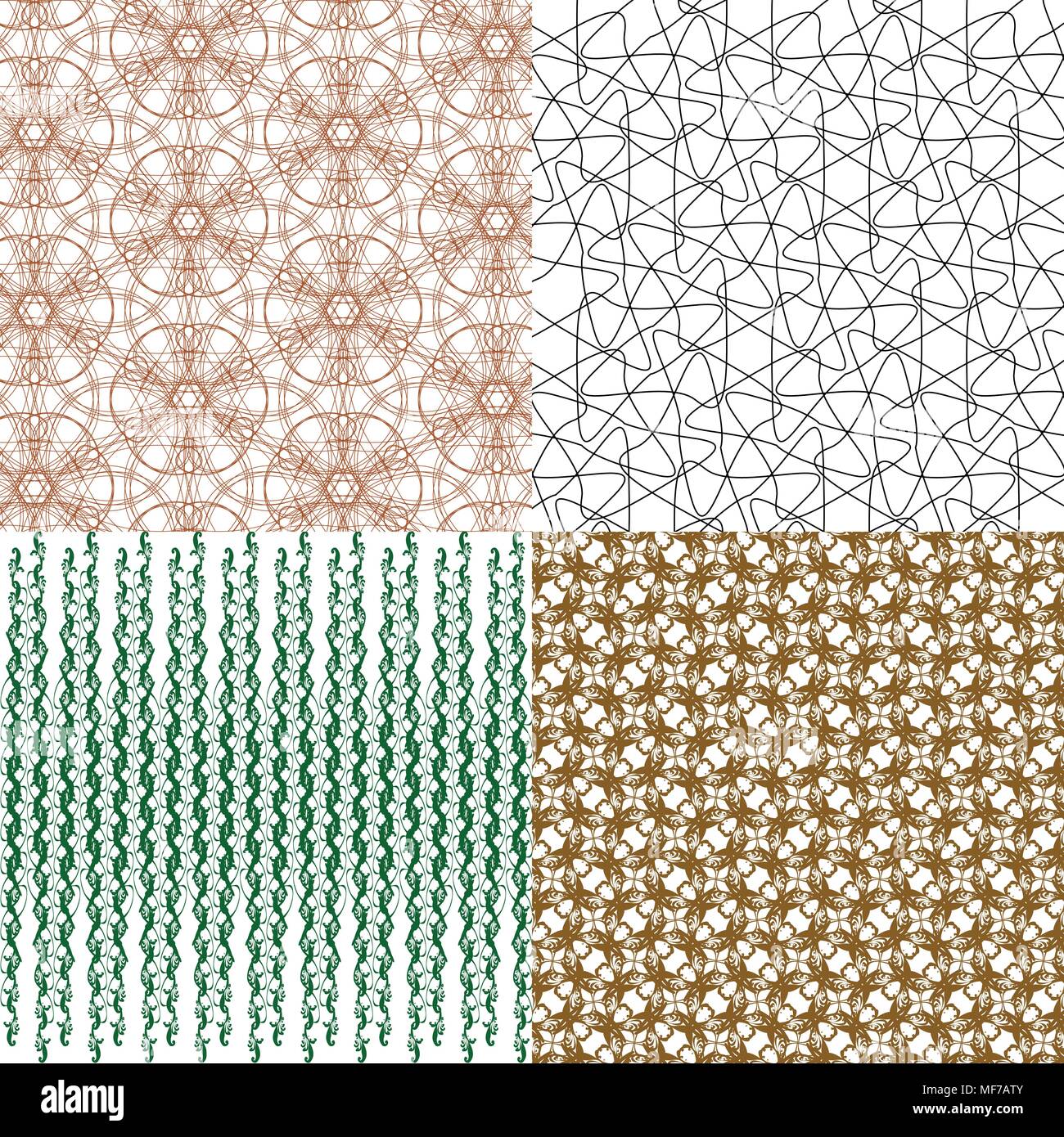 Set of abstract vintage geometric wallpaper pattern background. Vector ...