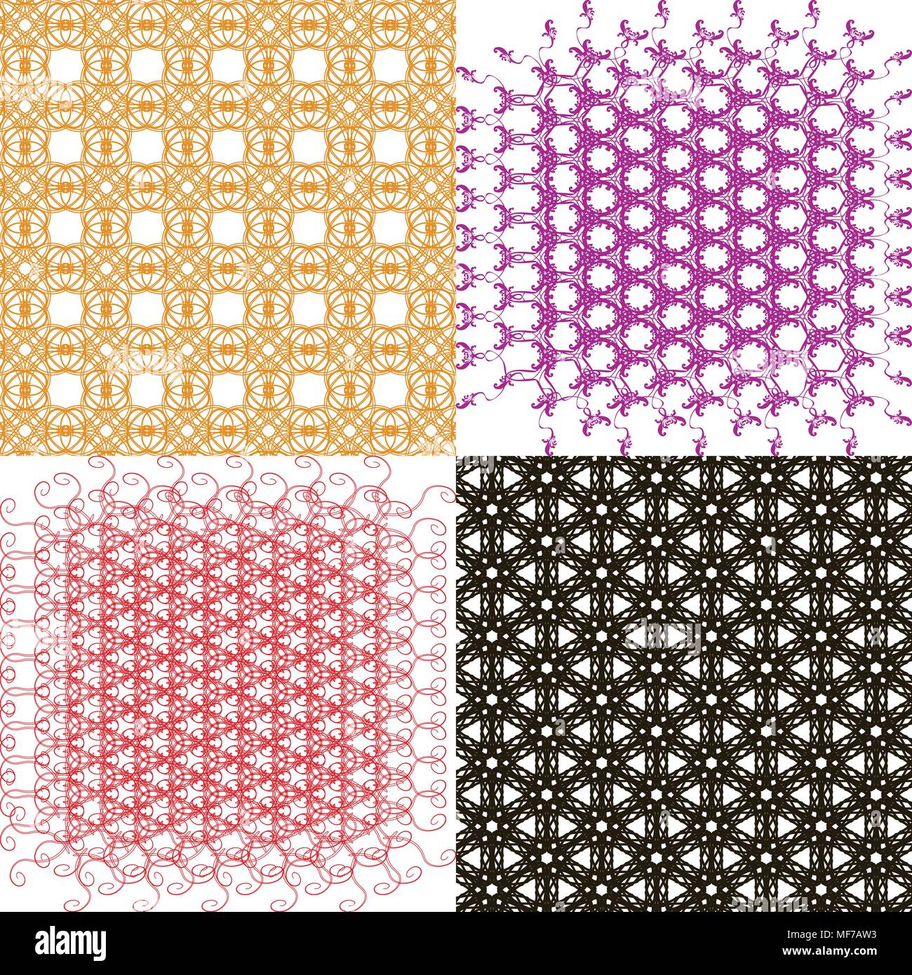 Set of abstract vintage geometric wallpaper pattern background. Vector ...