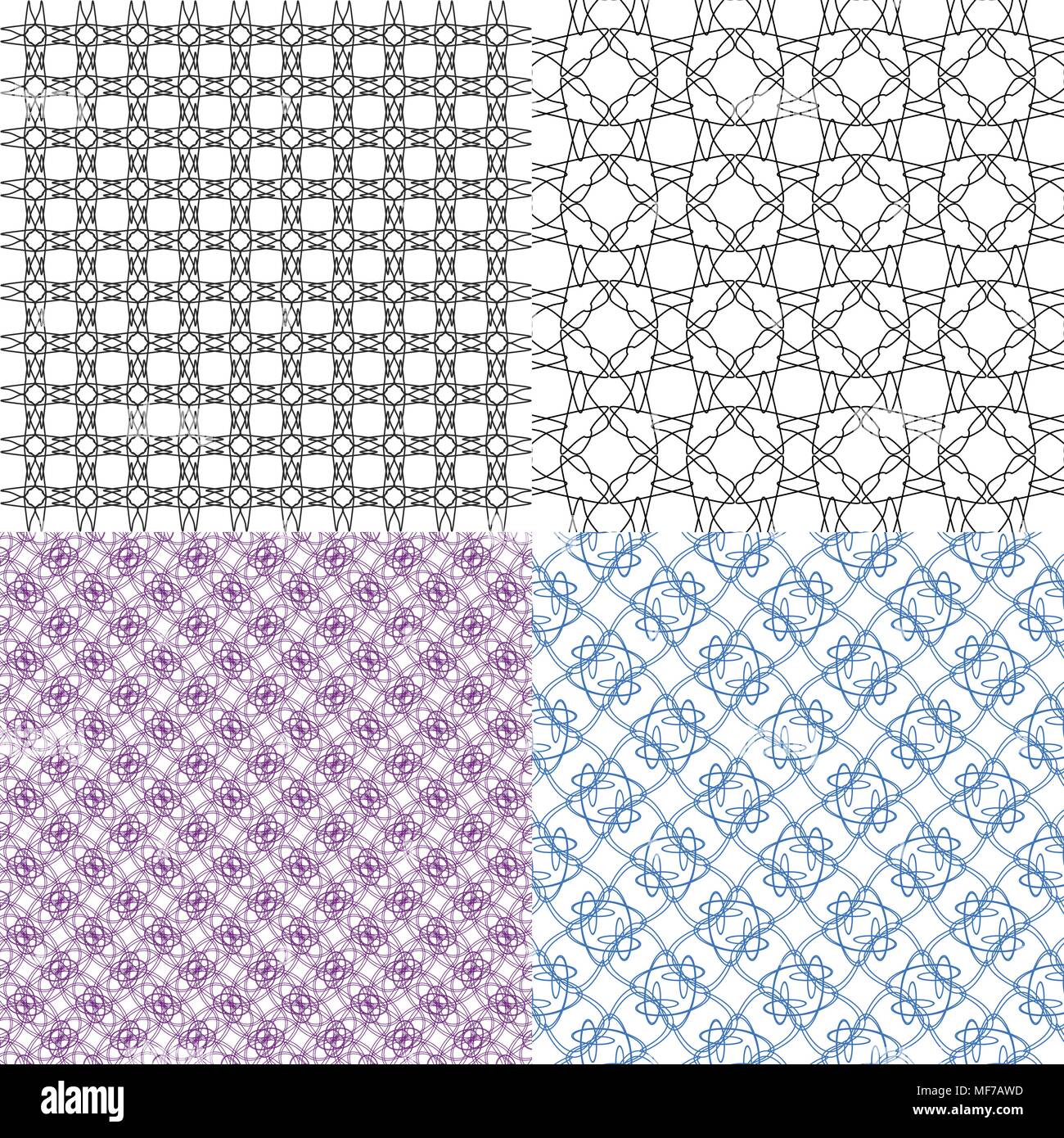Set of abstract vintage geometric wallpaper pattern background. Vector ...