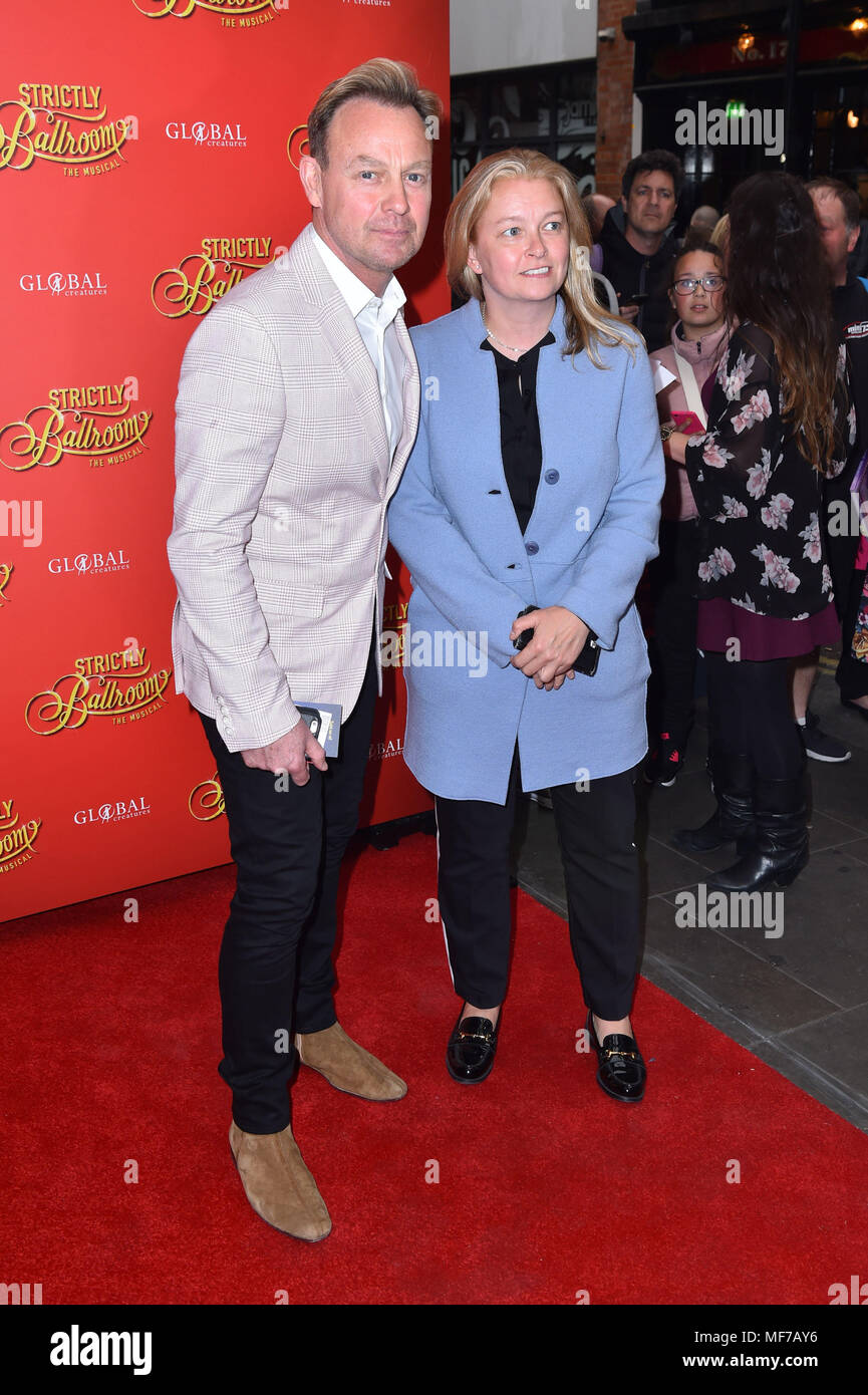 Jason Donovan and wife Angela arriving at the Piccadilly Theatre ...