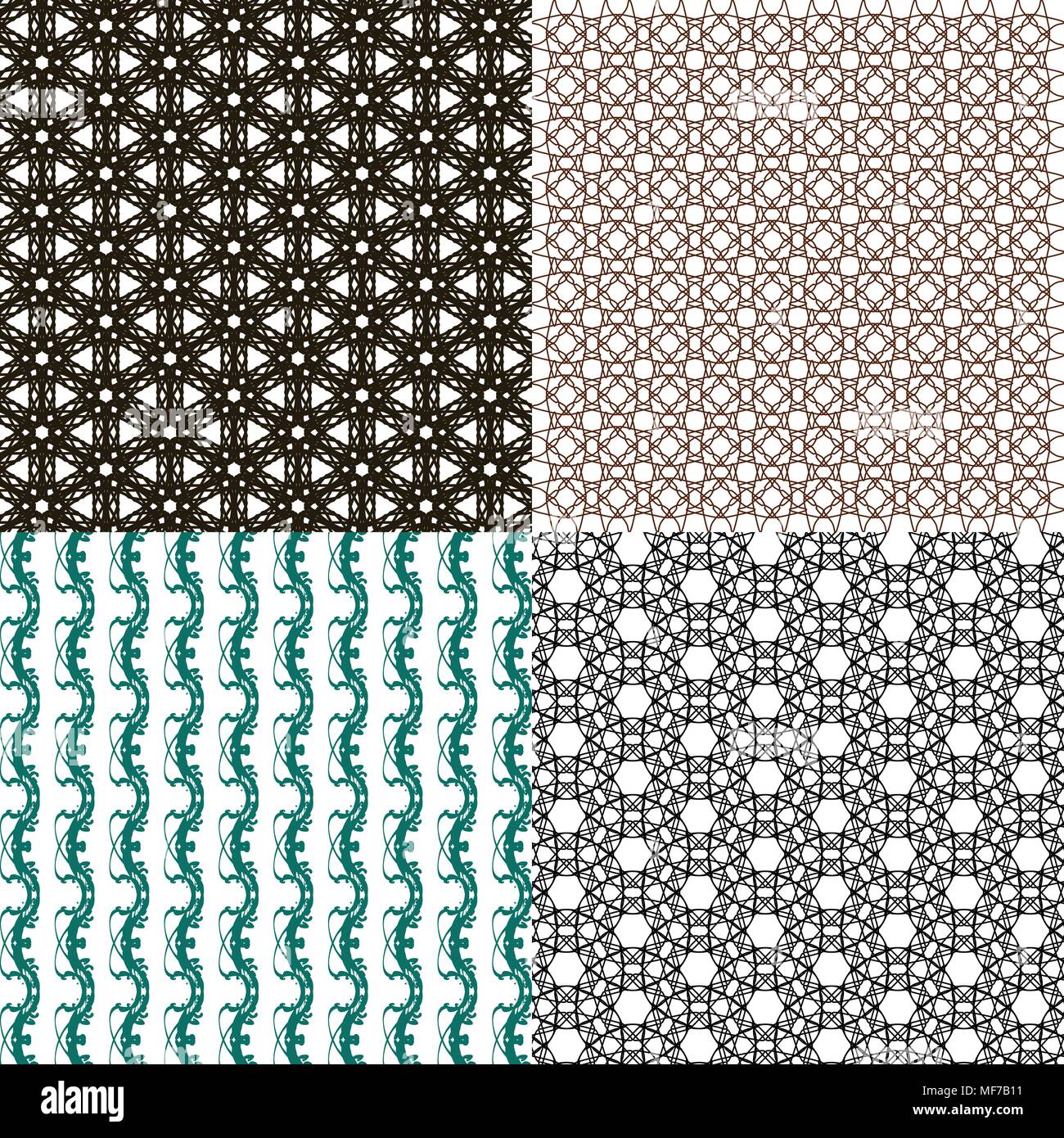 Set of abstract vintage geometric wallpaper pattern background. Vector ...