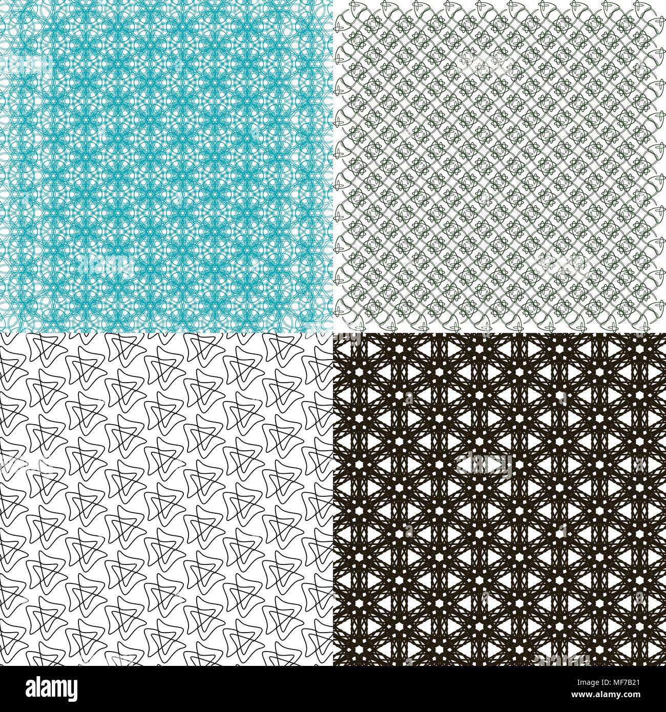 Set of abstract vintage geometric wallpaper pattern background. Vector ...