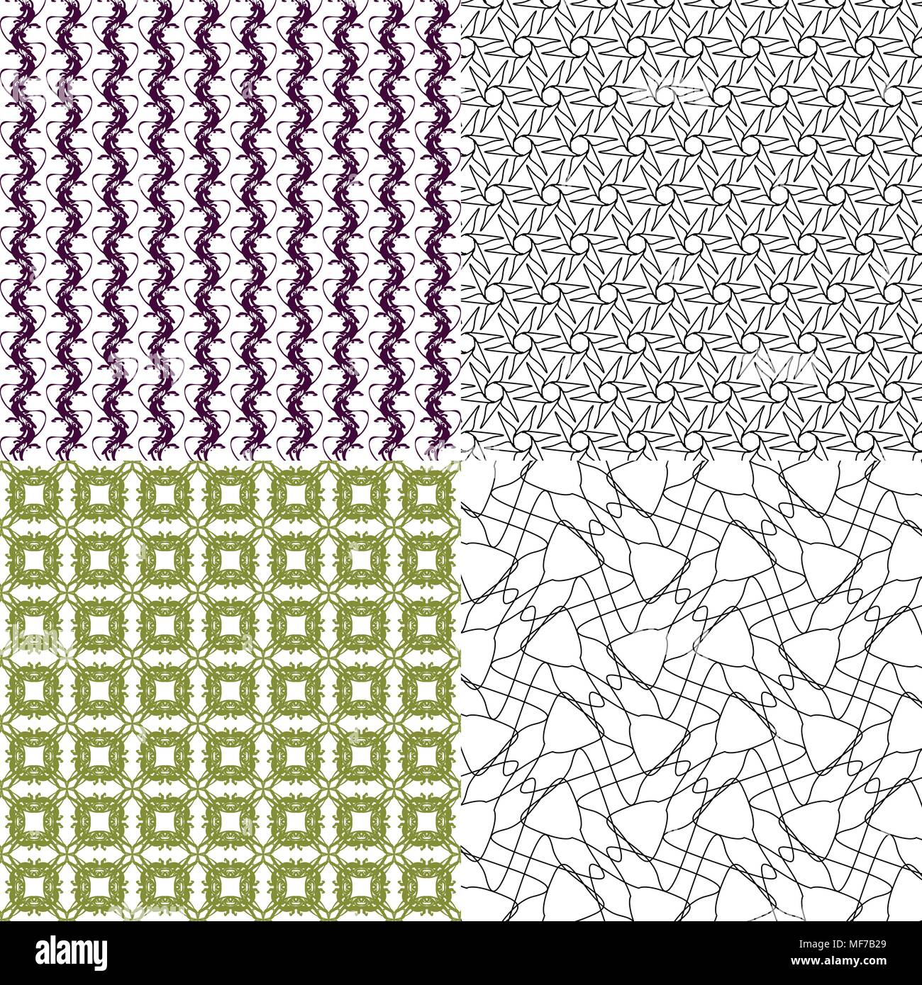 Set of abstract vintage geometric wallpaper pattern background. Vector ...