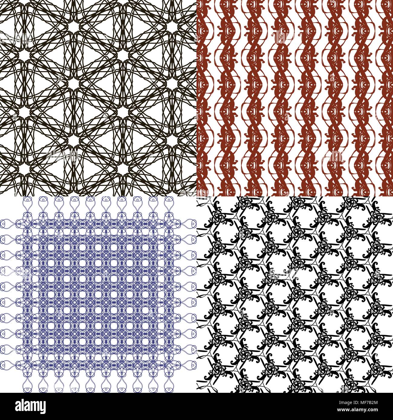 Set of abstract vintage geometric wallpaper pattern background. Vector ...