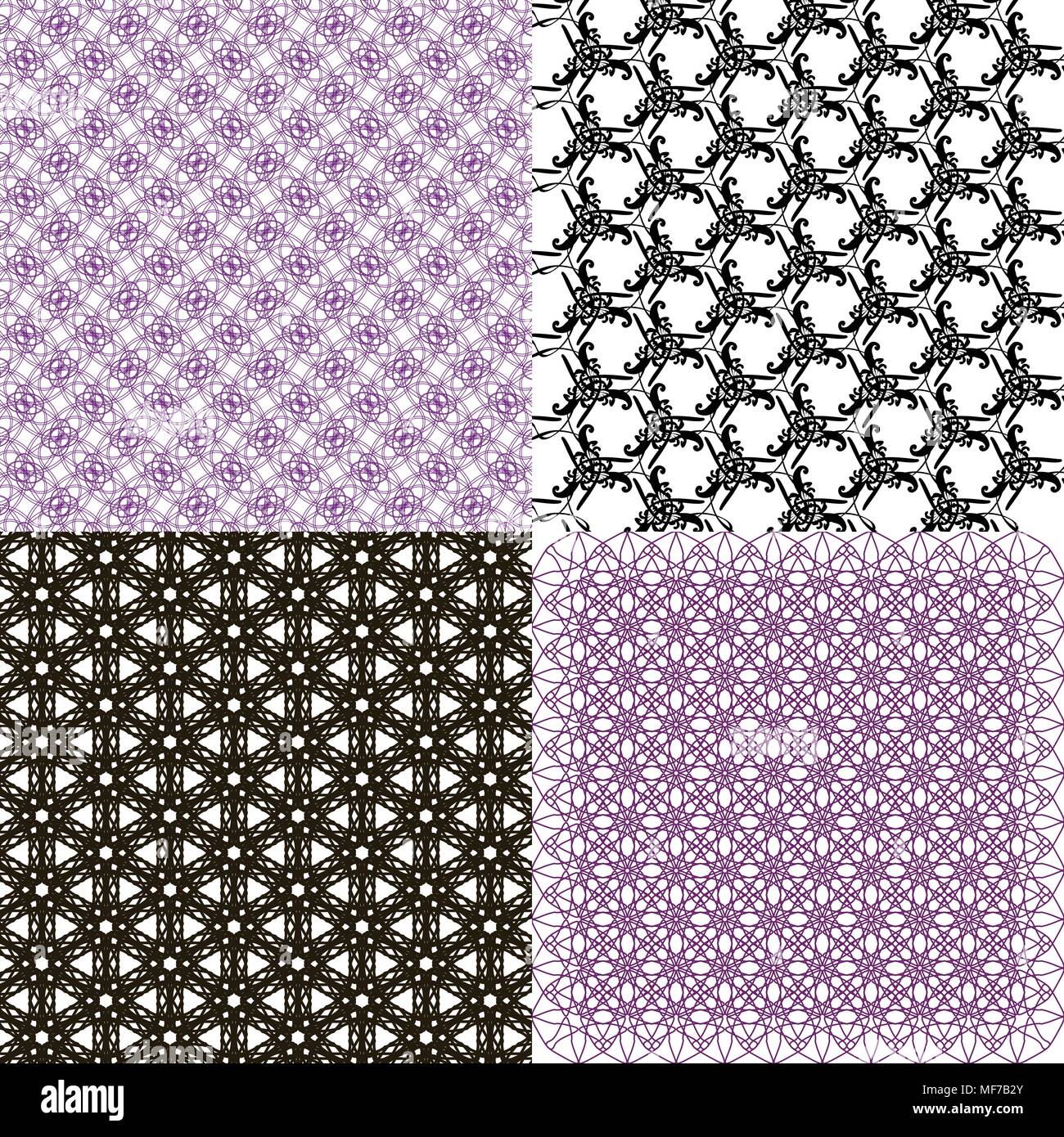 Set of abstract vintage geometric wallpaper pattern background. Vector ...