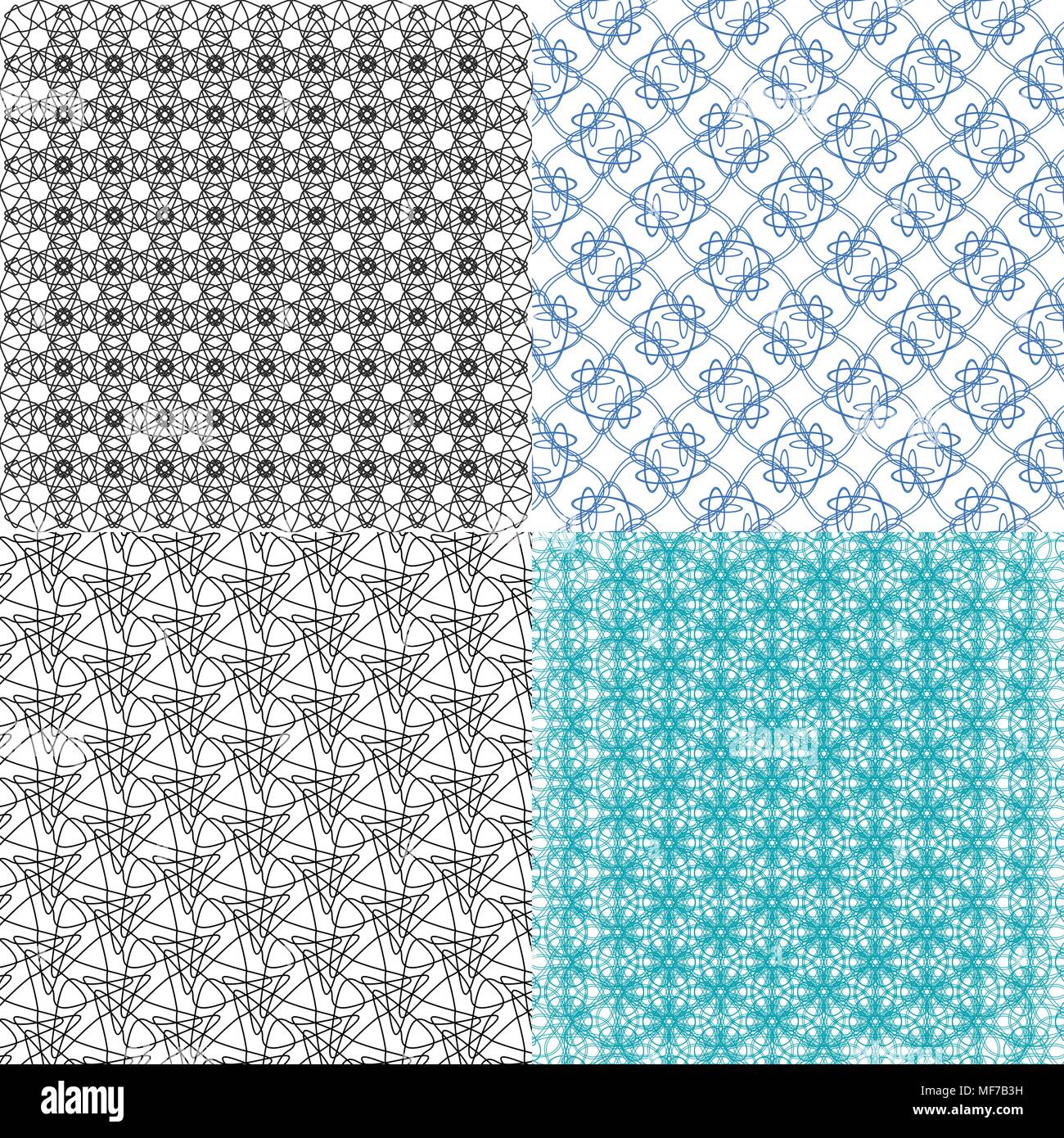 Set of abstract vintage geometric wallpaper pattern background. Vector ...