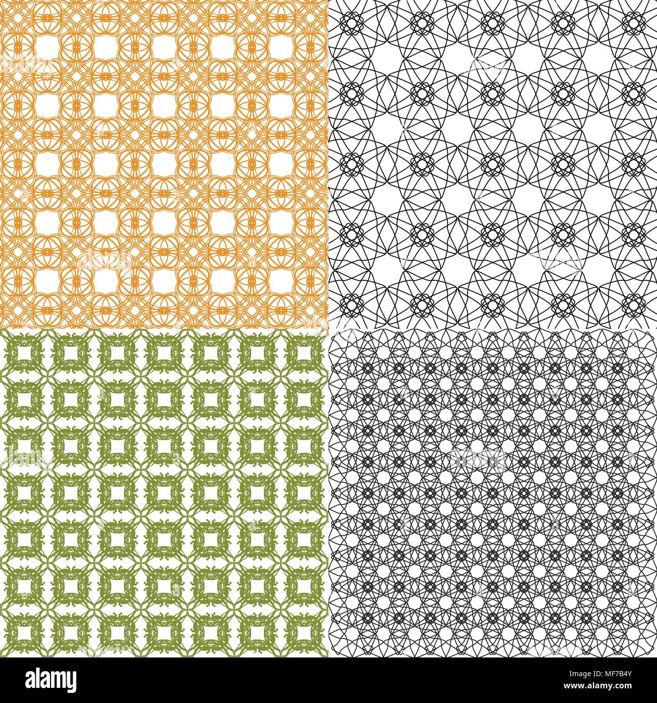 Set of abstract vintage geometric wallpaper pattern background. Vector ...