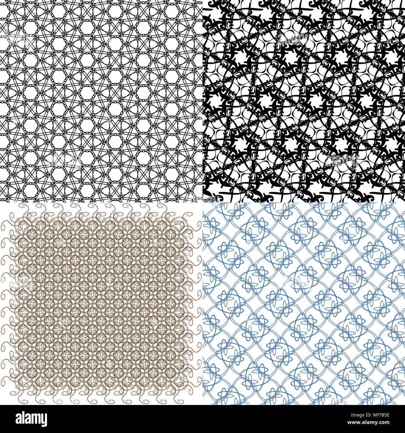 Set of abstract vintage geometric wallpaper pattern background. Vector ...