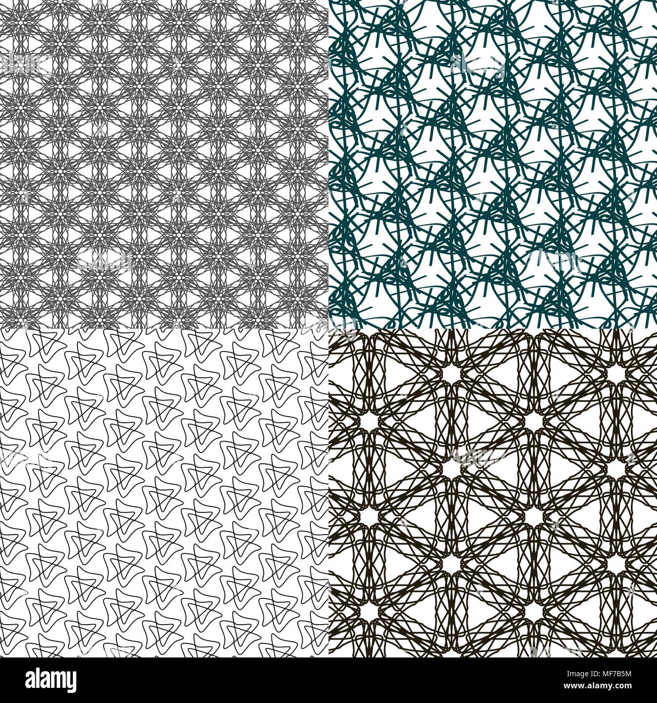 Set of abstract vintage geometric wallpaper pattern background. Vector ...