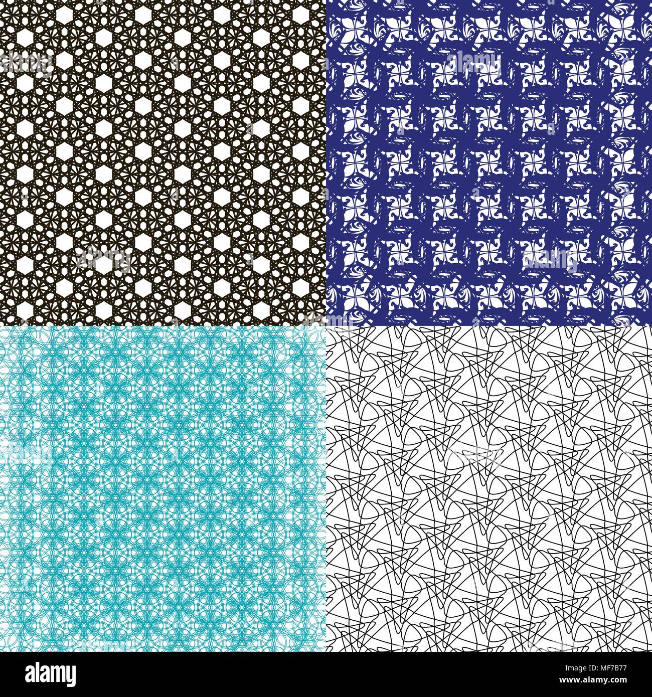 Set of abstract vintage geometric wallpaper pattern background. Vector ...