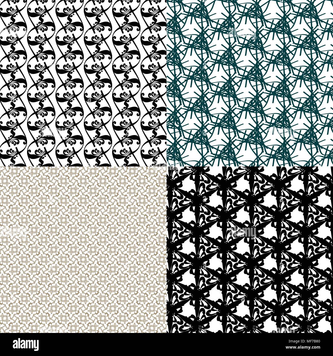 Set of abstract vintage geometric wallpaper pattern background. Vector ...