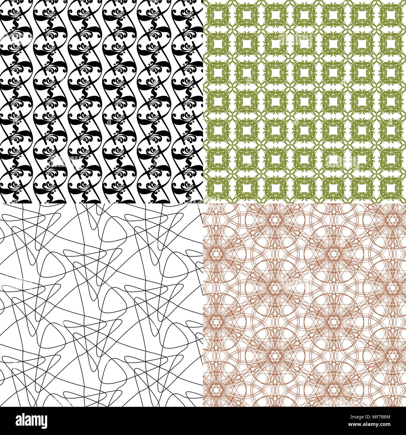 Set of abstract vintage geometric wallpaper pattern background. Vector ...