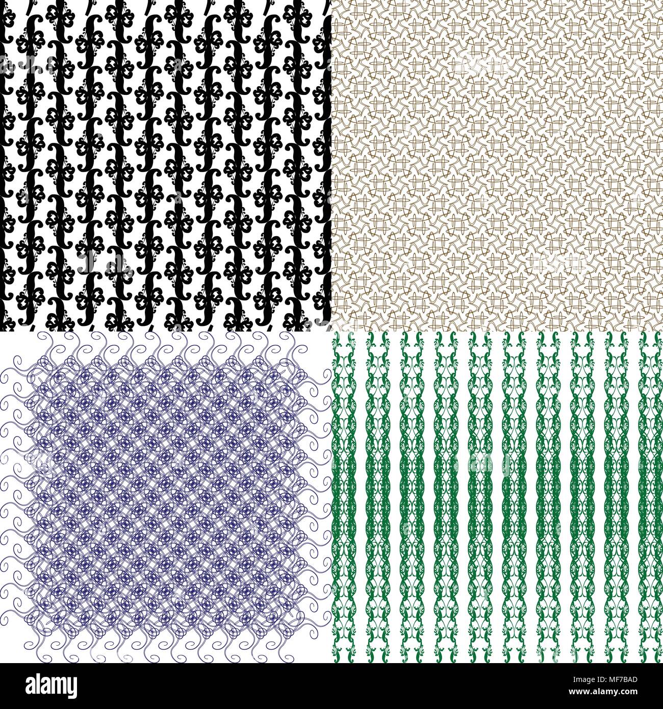 Set of abstract vintage geometric wallpaper pattern background. Vector ...