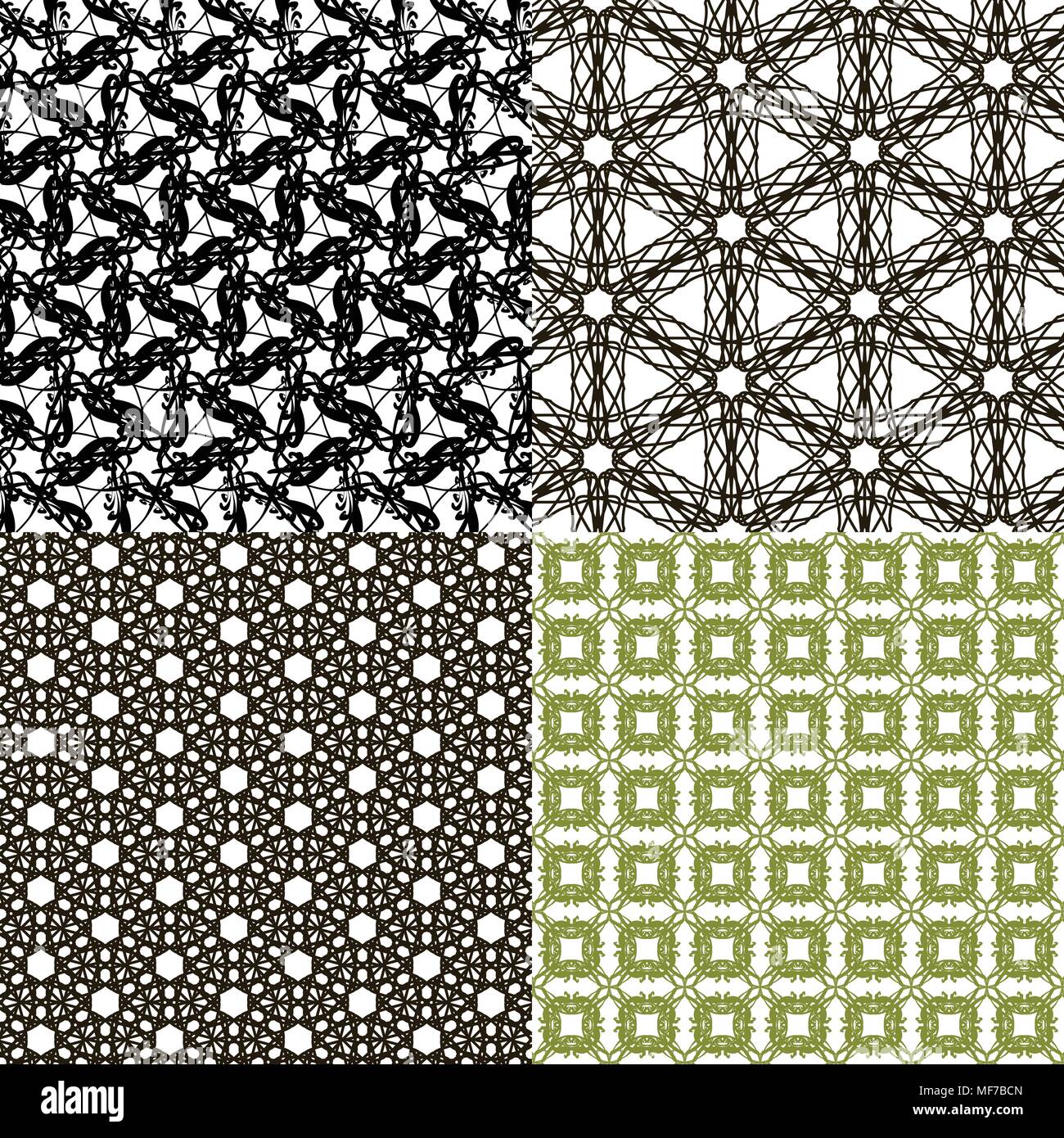 Set of geometric pattern in op art design. Vector illustration art ...