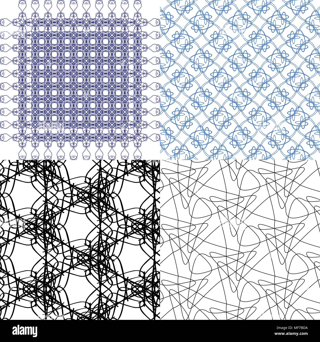 Set of geometric pattern in op art design. Vector illustration art ...