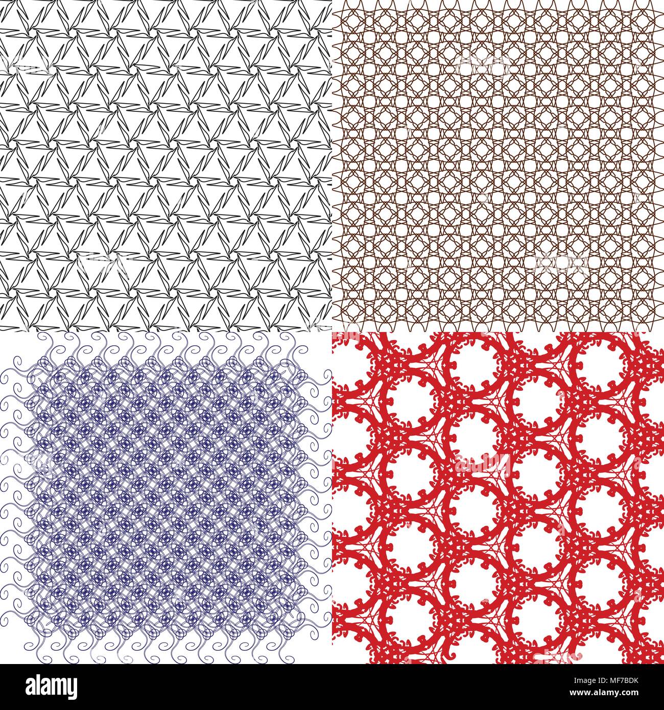 Set of geometric pattern in op art design. Vector illustration art ...